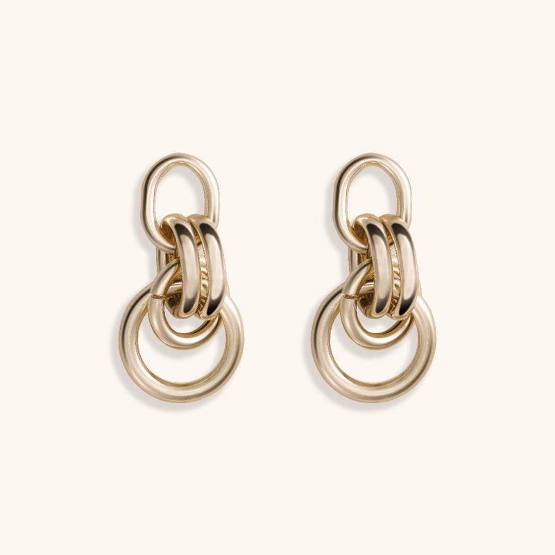 Interlocking Hoops - 18K Gold Plated | Jewelry de Corner
